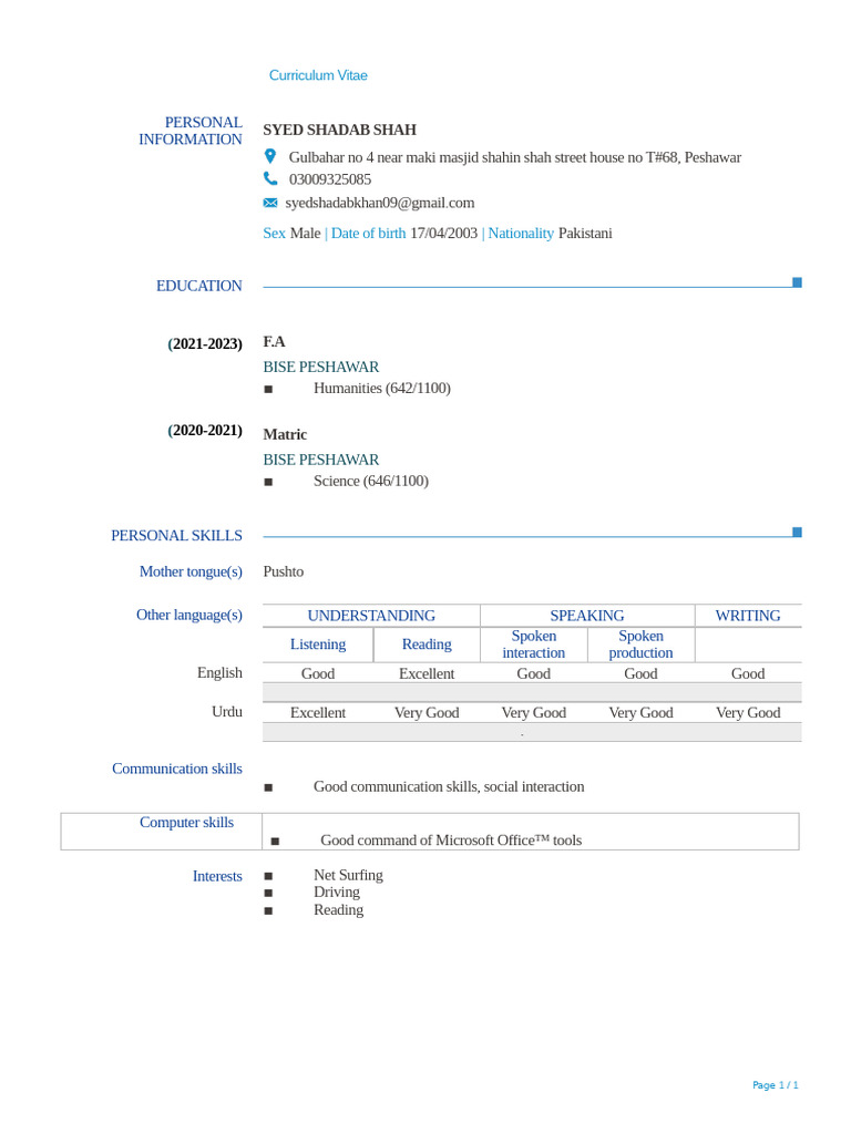Syed Shadab Shah | PDF