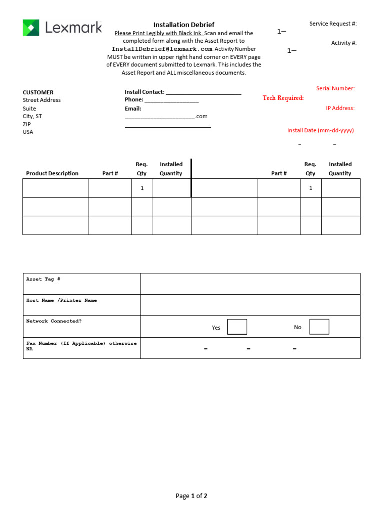 Debrief Form - Template (COMPLETE IF MFDU FAILS) | PDF | Printer ...