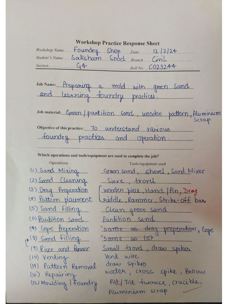 Response Sheet | PDF