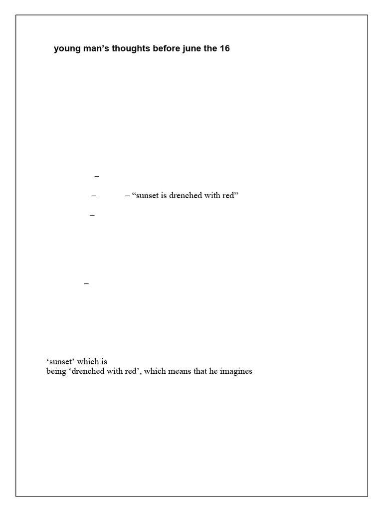 A Young Man's Thoughts Before June 16 | PDF | Poetry