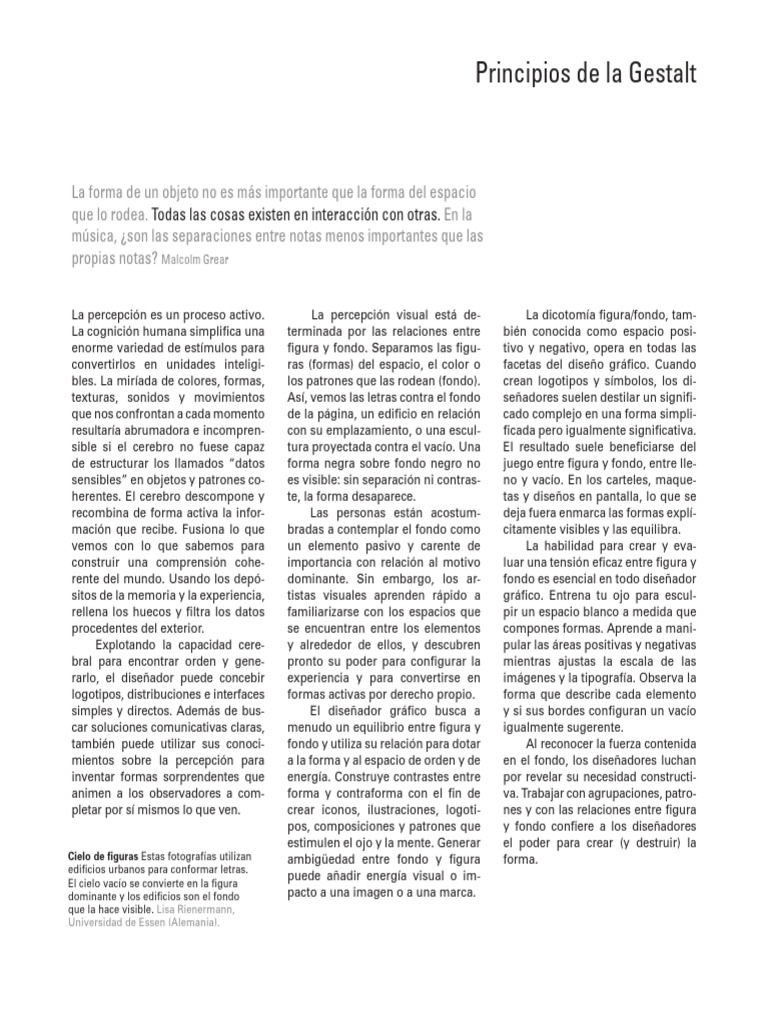 LUPTON y COLE PHILLIPS (2016), Principios de Gestalt | PDF | Percepción ...