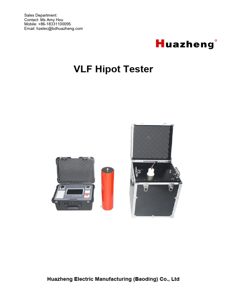 5.4.1 HZDP VLF Hipot Tester Touch Screen - User Manual | PDF | Power ...