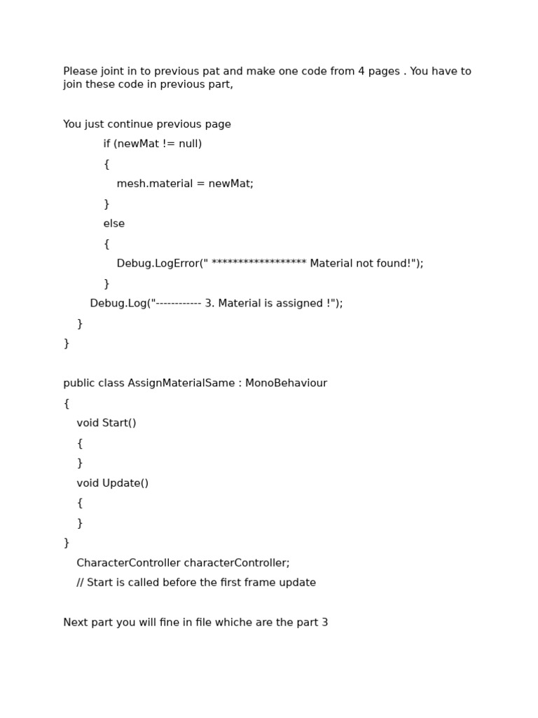Assign Material in View Unity Part 2 | PDF