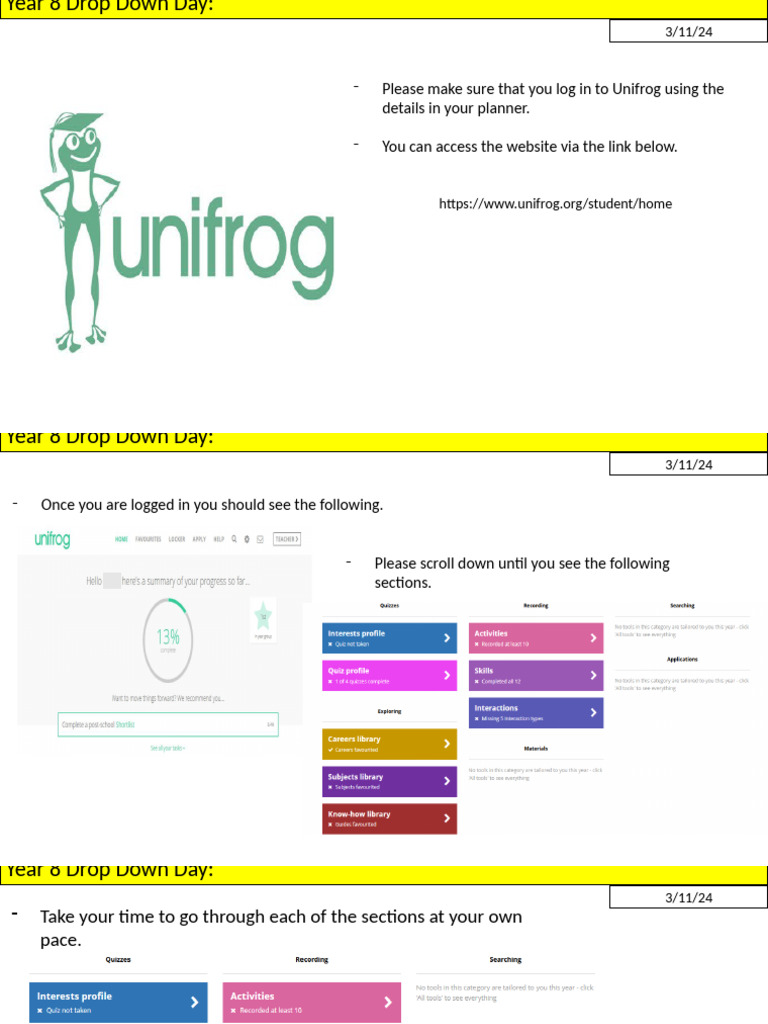 Year 8 Drop Down Day Instructions | PDF