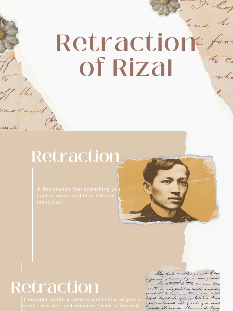 Retraction of Rizal | PDF | Christian Denominational Families
