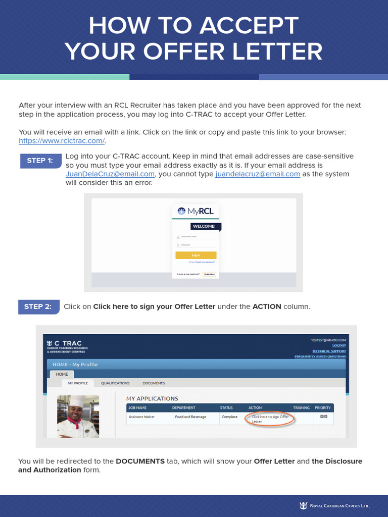 Accepting Offer Letter | PDF
