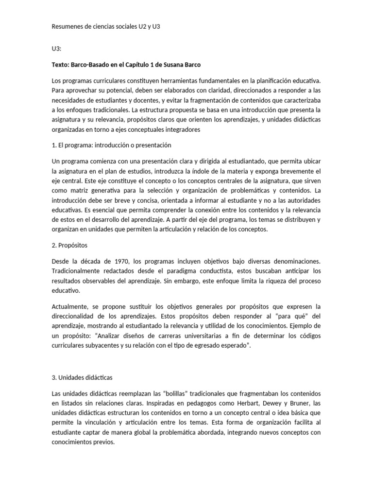 Resumen de Textos Sociales | PDF | Evaluación | Enseñando