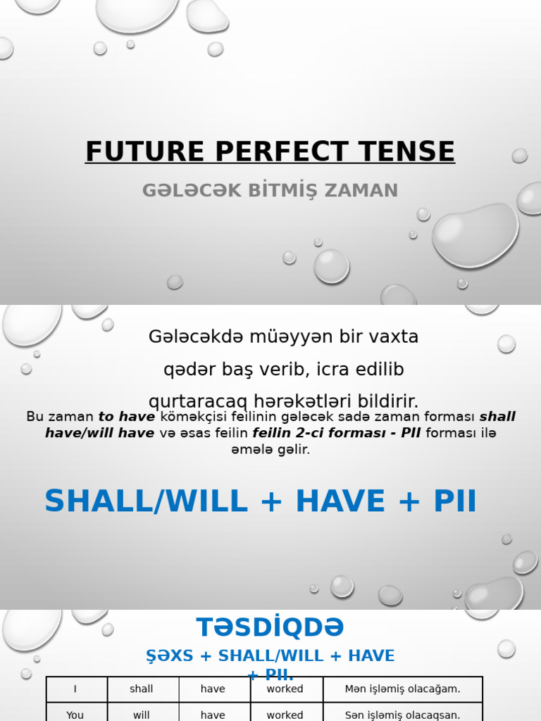 Future Perfect Tense | PDF