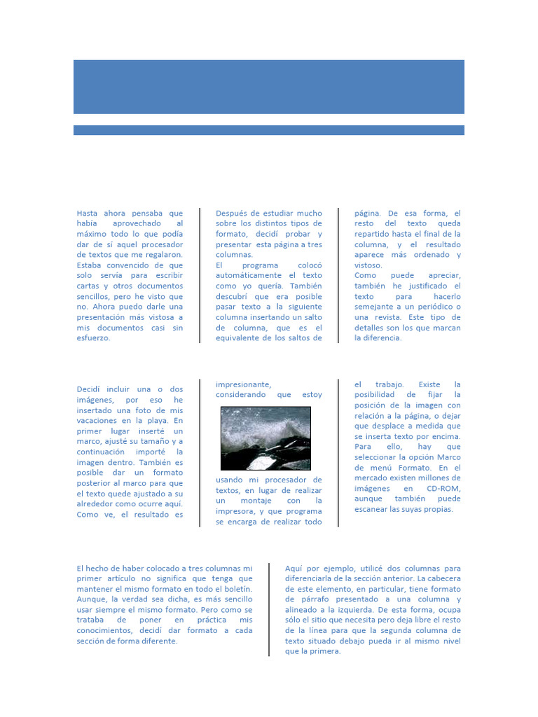 C1 - T2 - 08 - Estilo Periodístico - Mis Primeros Pasos (Modelo) | PDF