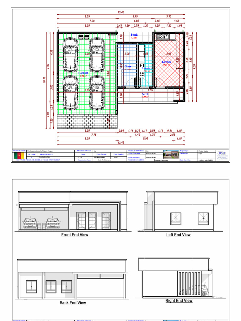 The Construction of A CarPort Project Documenets by RYA | PDF | Design