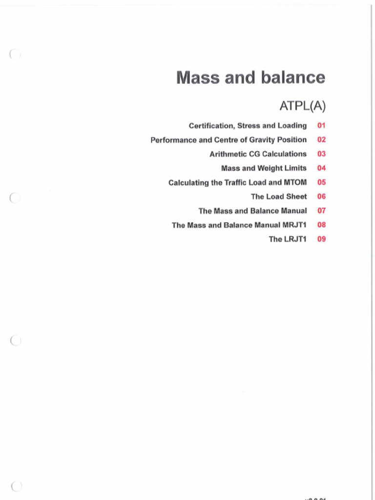 031 - Mass and Balance BGS | PDF