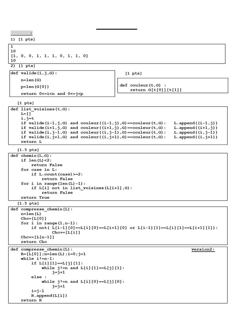 Correction Grille Binaire | PDF