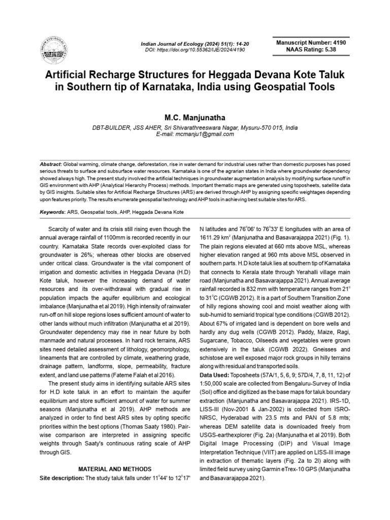 Artificial_Recharge_Structures_for_Hegga | PDF | Groundwater | Surface ...
