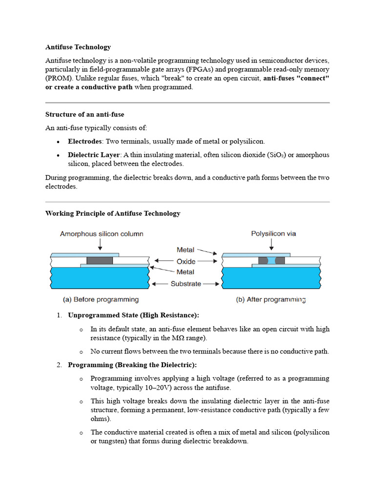 Antifuse Tech for FPGA Designers | PDF