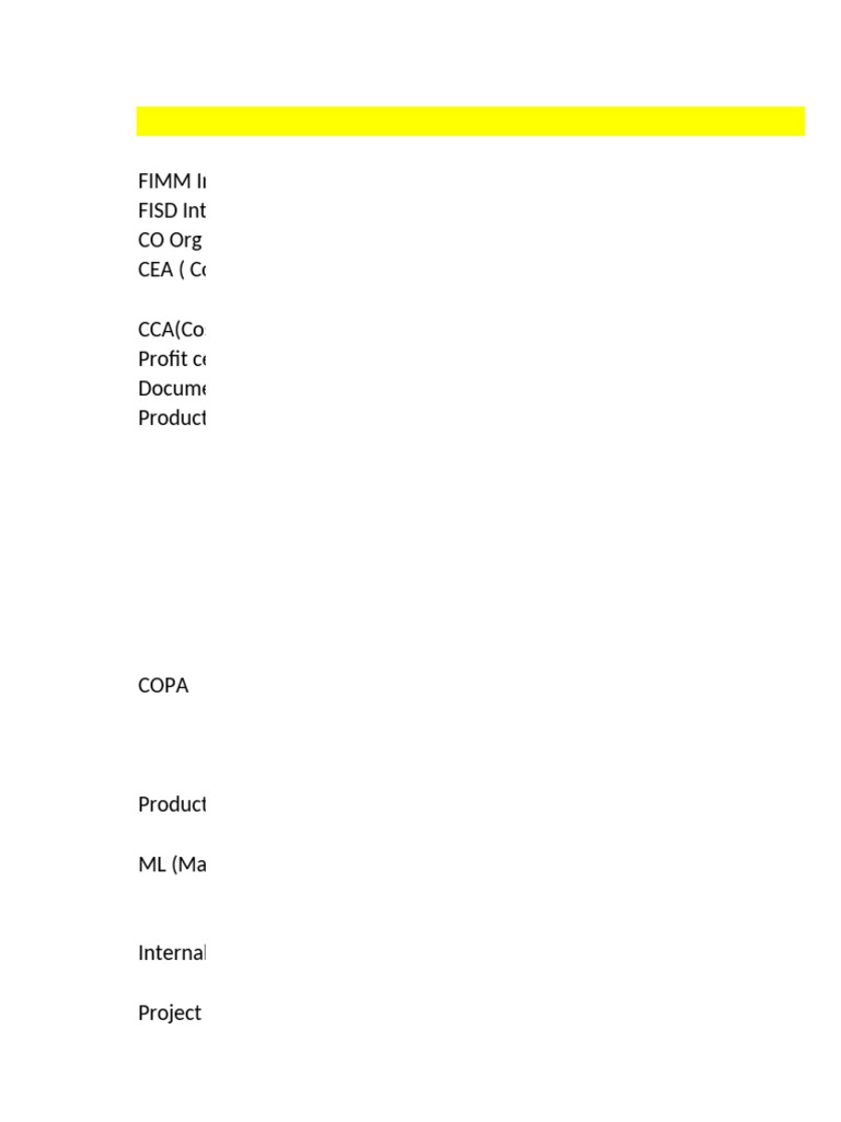 SAP CO and FIMM Integration Overview | PDF | Valuation (Finance ...