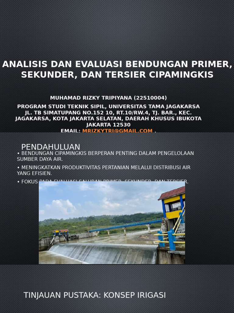 Analisis_Irigasi_Bendungan_Cipamingkis_Profesional | PDF