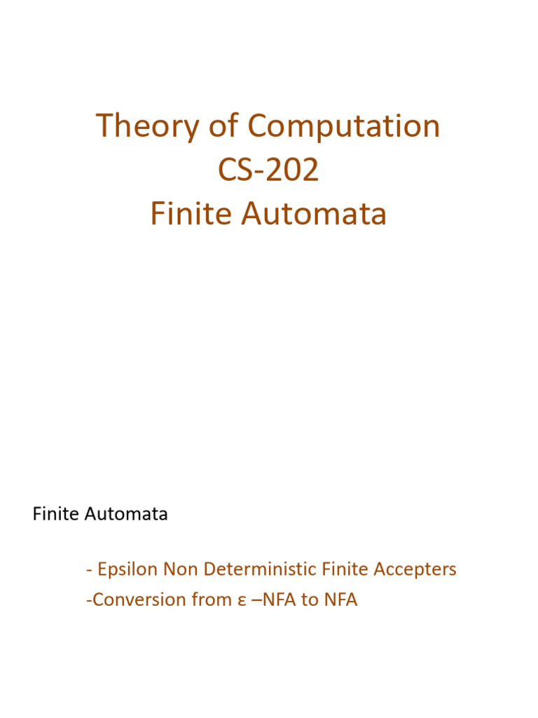 2.4 E-Nfa To Nfa Conversion | PDF | Theory Of Computation | Theoretical ...