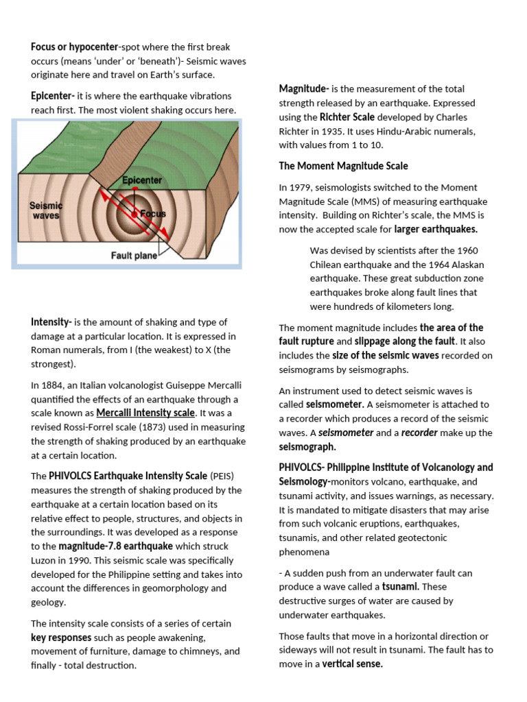 222_Focus-Epicenter-Intensity-Magnitude | PDF | Earthquakes | Geophysics
