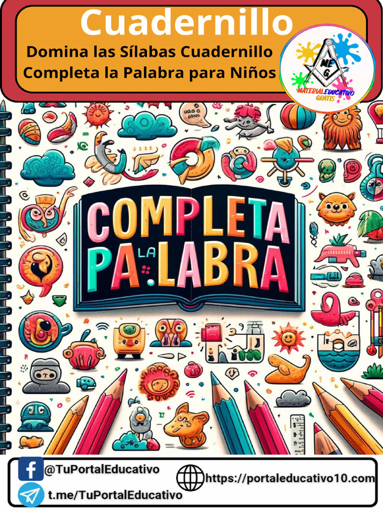 Domina Las Sílabas Cuadernillo Completa La Palabra Para Niños ...