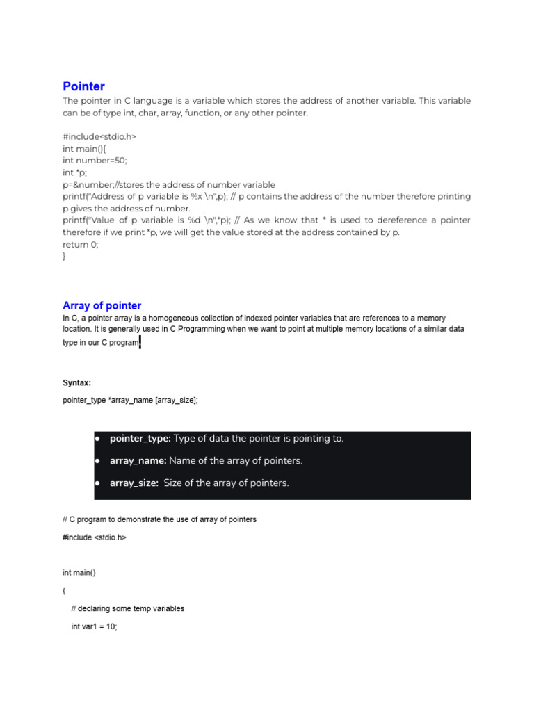 _Pointer (1) | PDF | Pointer (Computer Programming) | Integer (Computer ... _Pointer (1) | PDF | Pointer (Computer Programming) | Integer (Computer ...