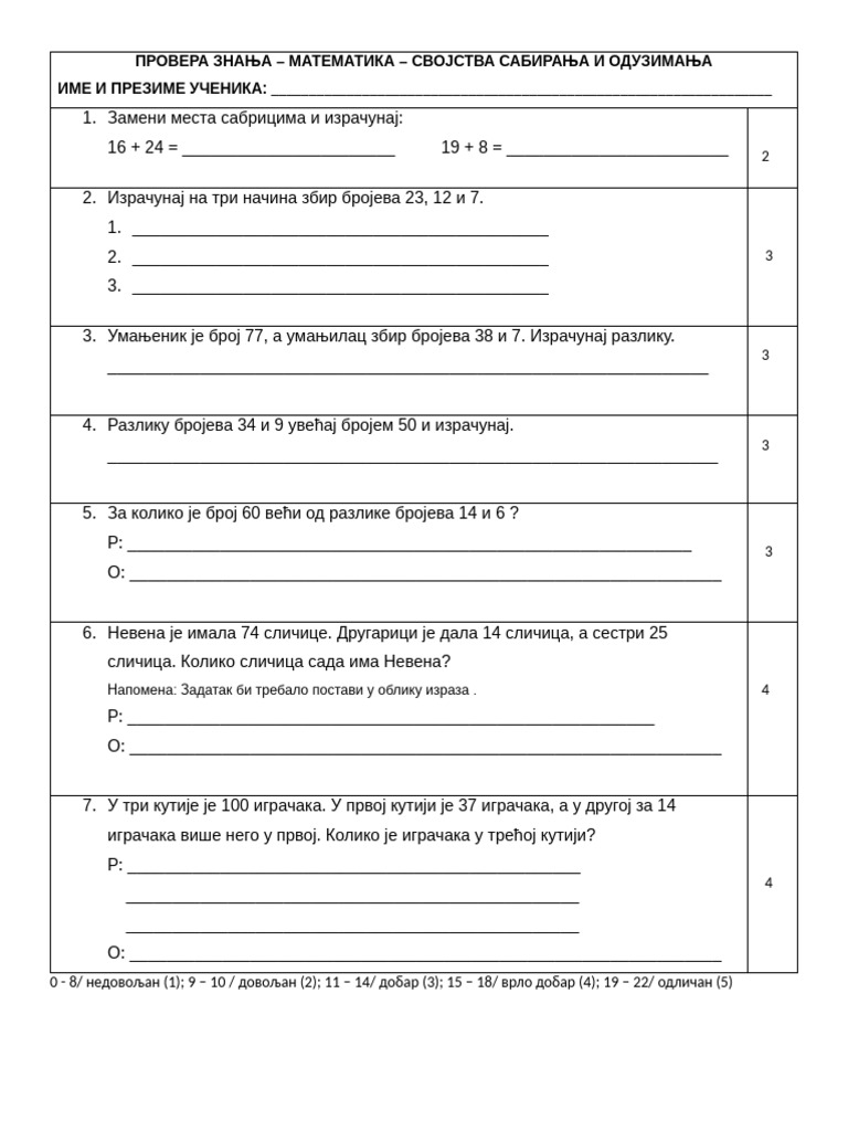 Izrazi Test | PDF