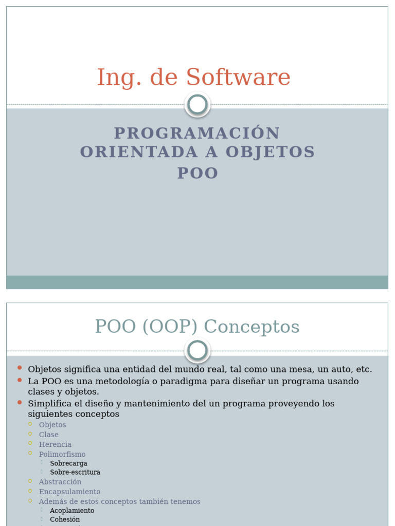 04--POO | PDF | Programación orientada a objetos | Objeto (informática)