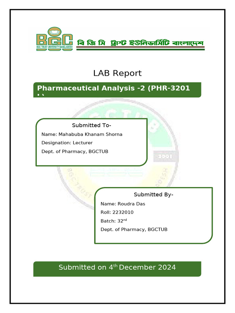 Analysis Cover Page Lab | PDF