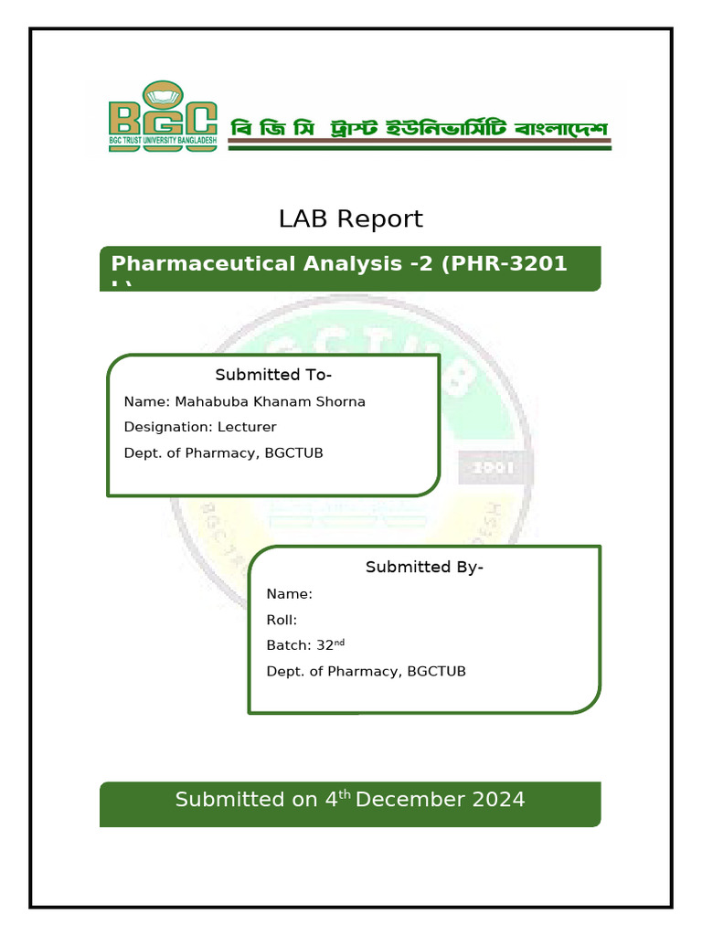 Analysis Cover Page Lab | PDF
