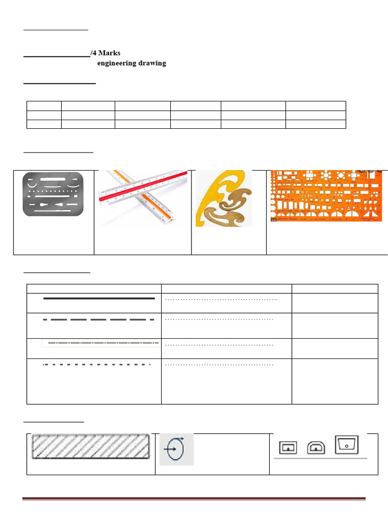 Engineering Drawing Model Question | PDF | Drawing