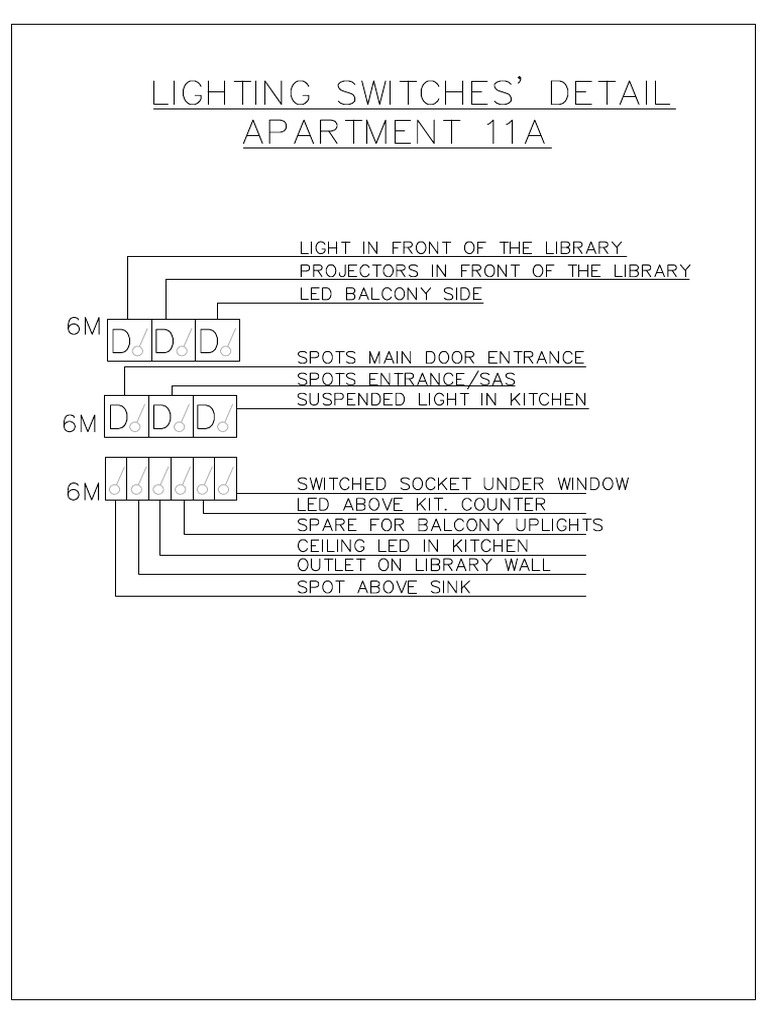Apartment 11A - Light Switches Detail | PDF