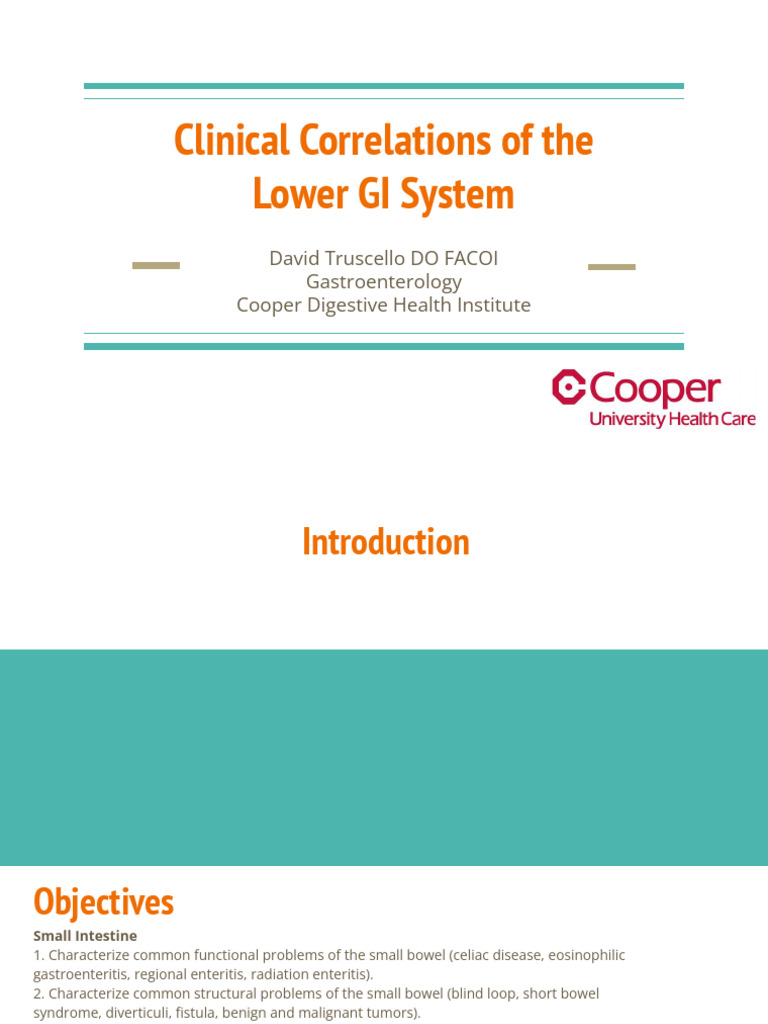 TruscelloClinical Correlations of the Lower GI System - 2024 | PDF ...