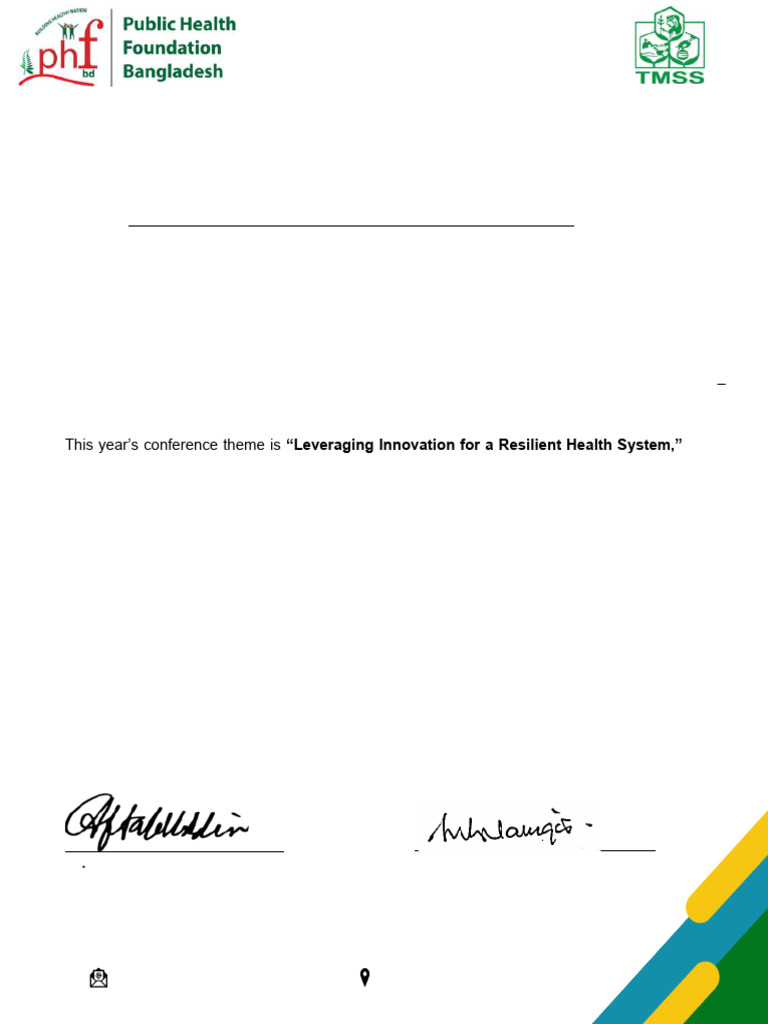 Invitation To Attend The 10th International Public Health Conference | PDF