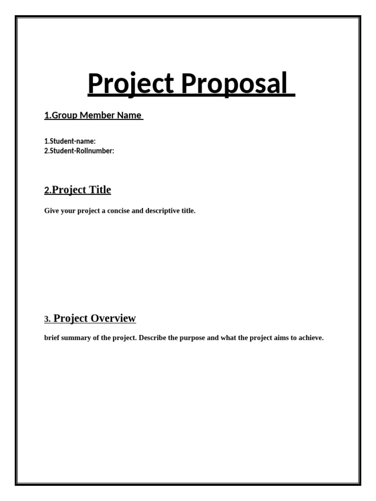 Project Proposal Template Guide | PDF