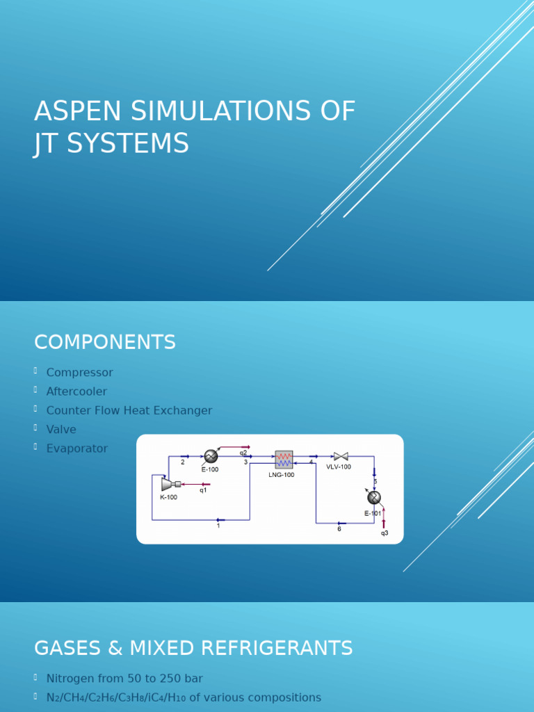 Aspen simulations of jt systems | PDF