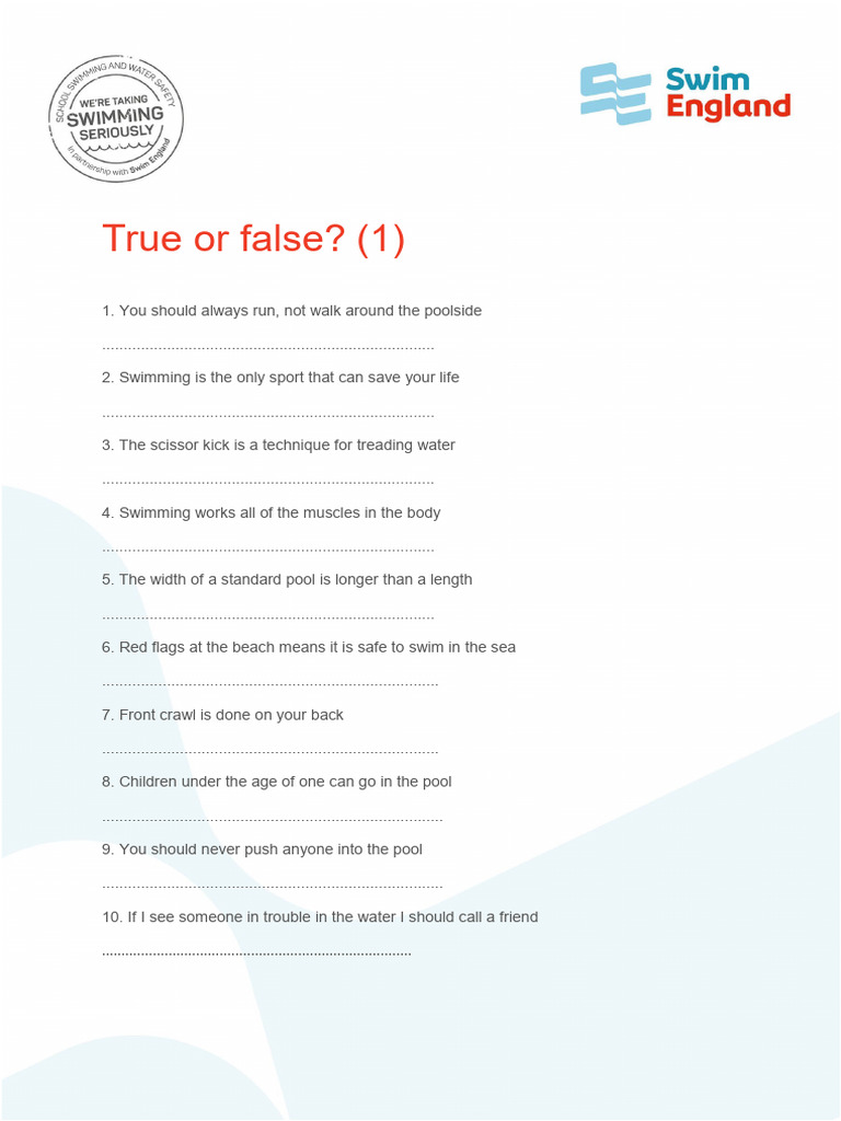 Activity (A) - True or False | PDF