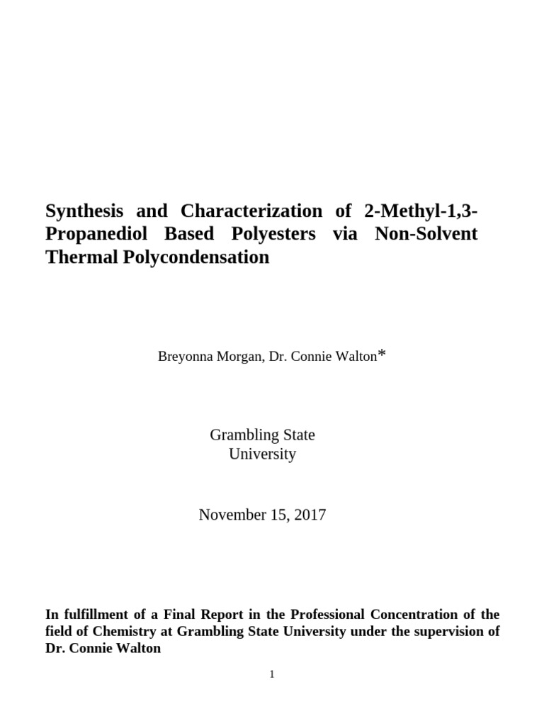 Breyonna Morgan's Official Senior Project | PDF | Plastic | Polyester