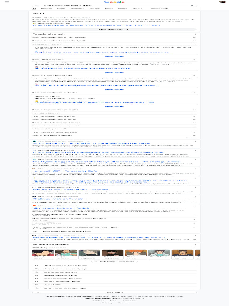 What Personality Type Is Kuroo - Google Search | PDF | Psychology