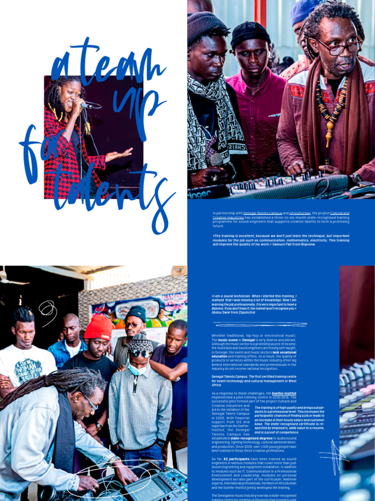 Cultural and Creative Industries - Good Practice - Senegal Talents ...