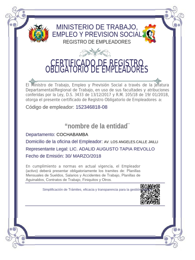 Modelo Editable de ROE | PDF