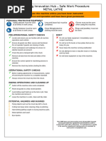 Pedestal Drill Safety Procedures | PDF | Drilling | Drill