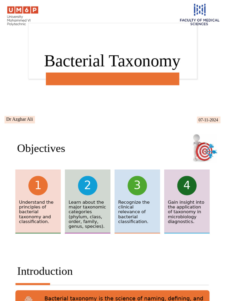 Bacterial Taxonomy, DR Azghar Ali | PDF | Dna | 16 S Ribosomal Rna