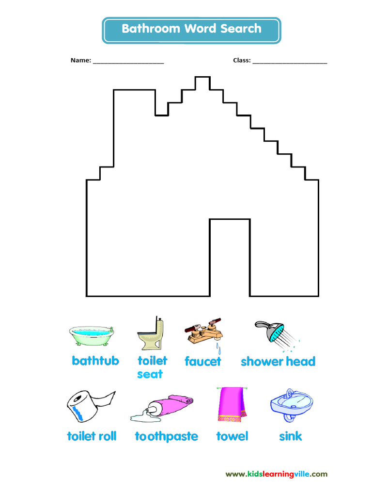 Kids' Bathroom Word Search | PDF