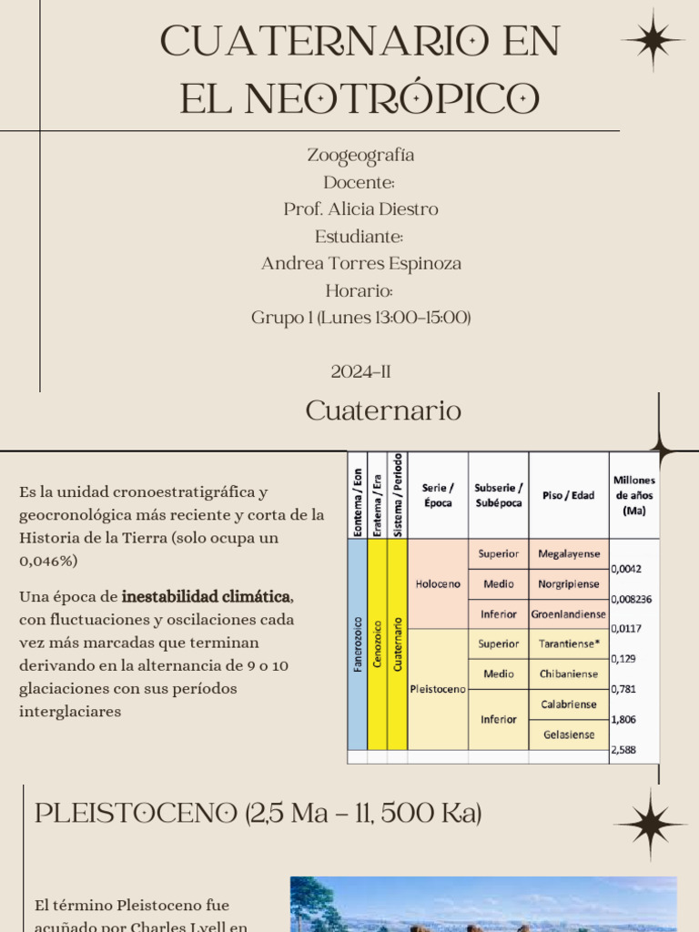 Cuaternario en El Neotrópico | PDF | Valle | pleistoceno