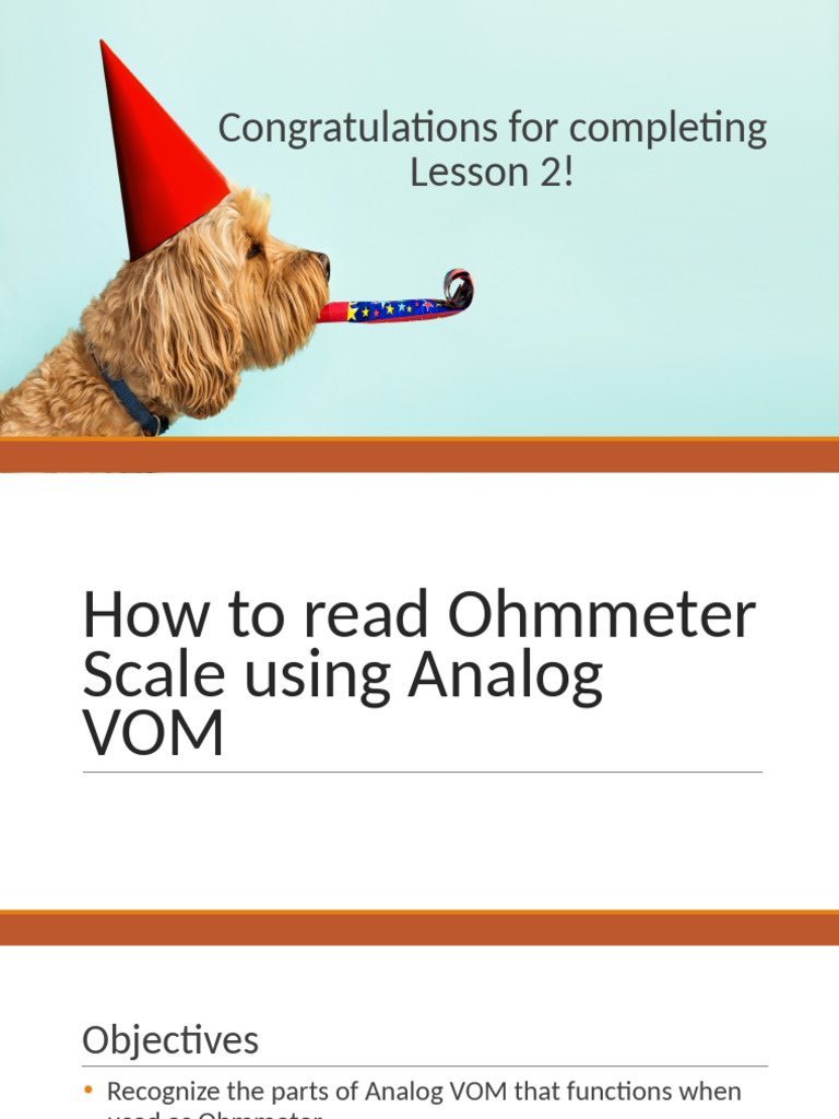 How To Read Ohmmeter Scale Using Analog VOM | PDF | Measuring ...