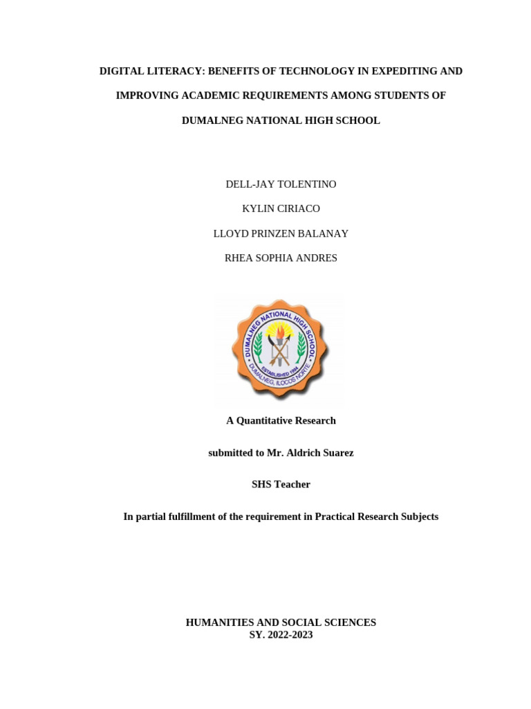 Practical Research 2 Edited | PDF | Literacy | Methodology