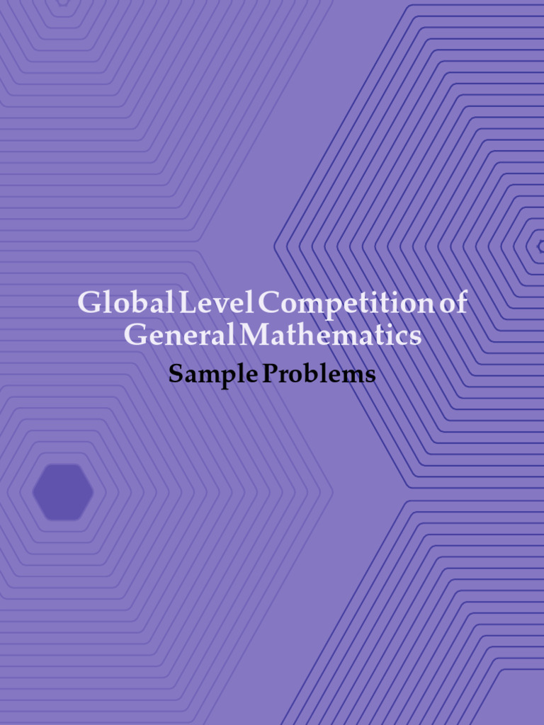 GLCGM Sample Problems | PDF | Number Theory | Combinatorics