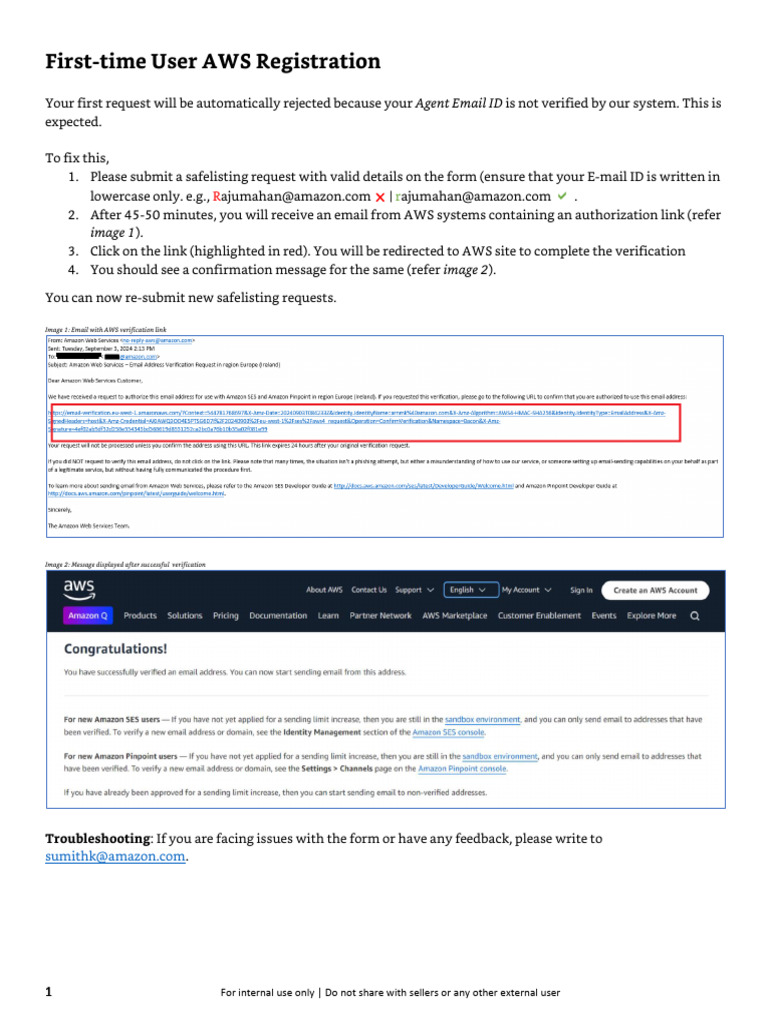 AWS Registration for First-Time Users | PDF