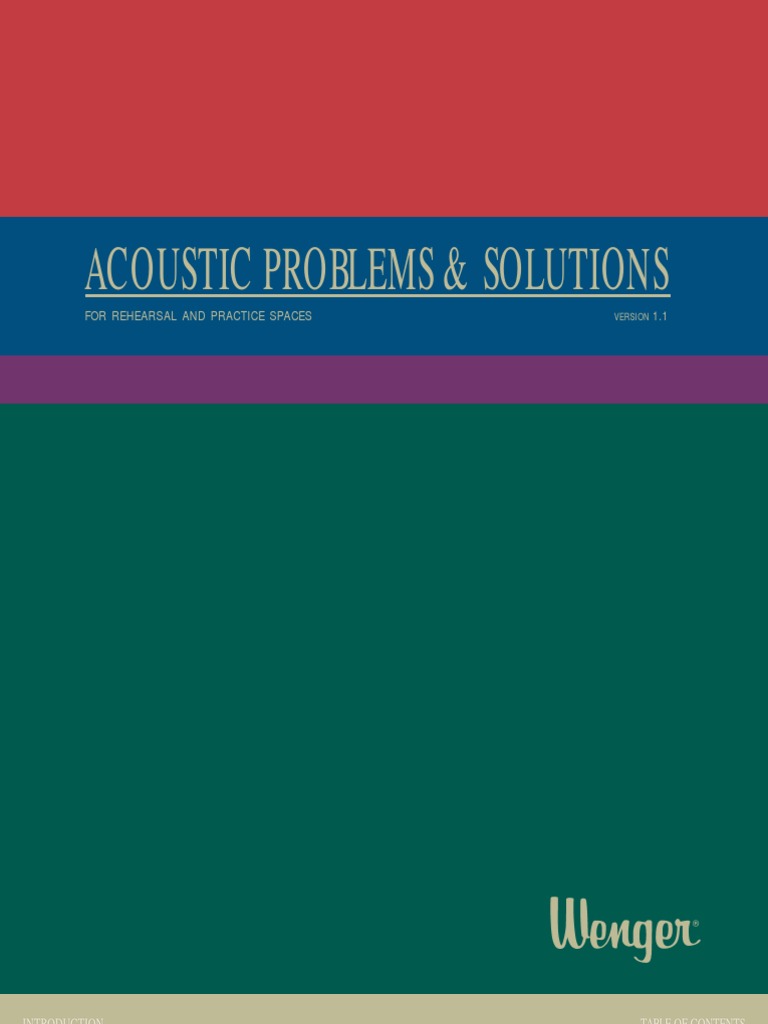 Acoustic Problems-Solutions For Music Practice and Rehearsal Rooms ...