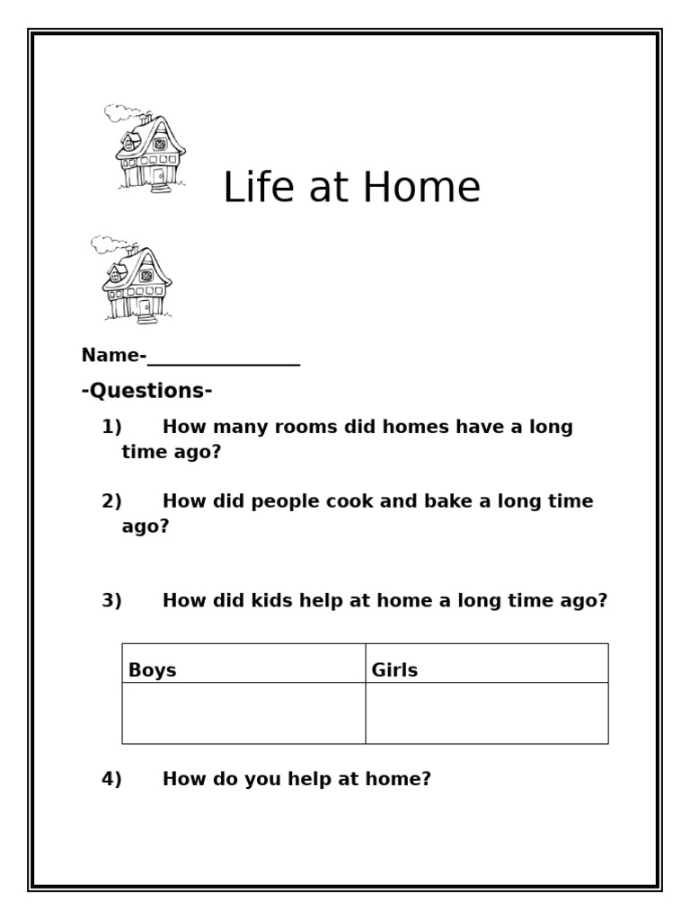 Life at Home: Past vs. Present | PDF