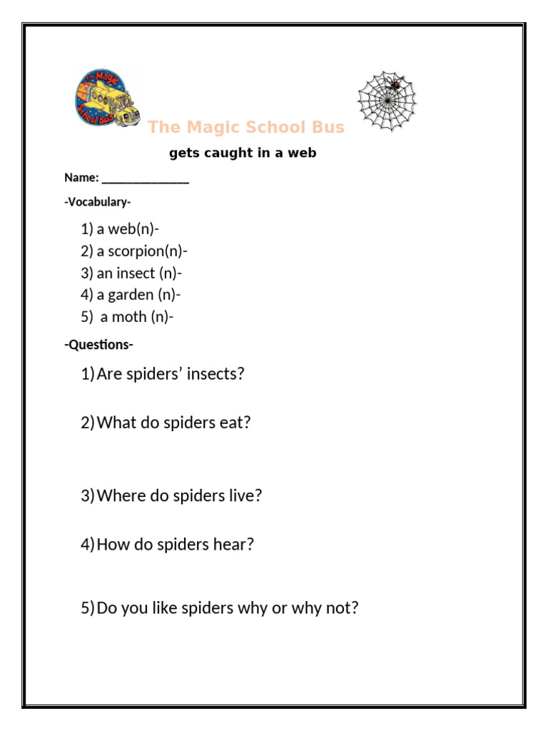 Magic School Bus: Spiders & Insects | PDF